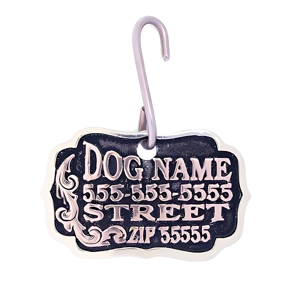 Pet ID tags waves - Tito's Custom Buckles